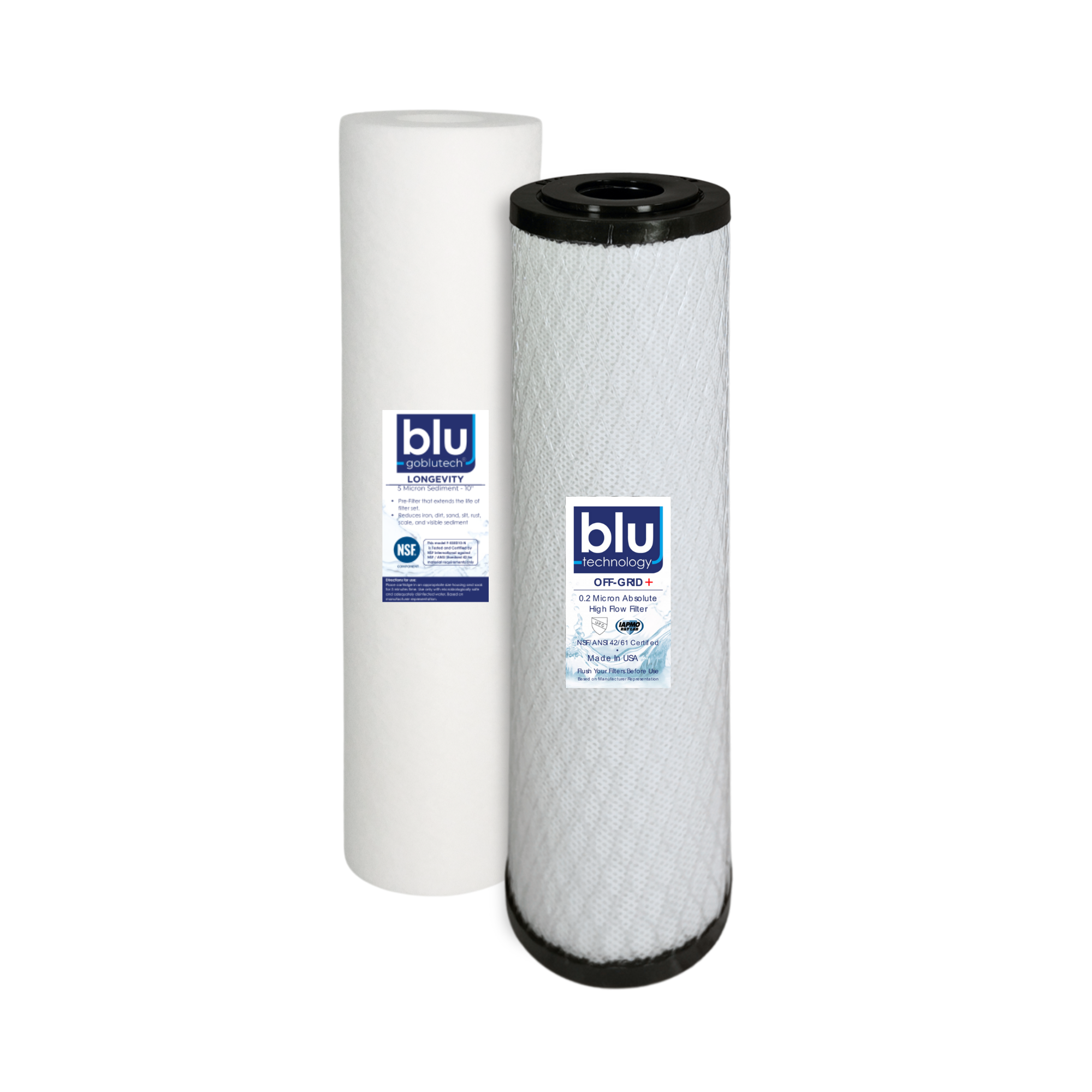 GoBluTech "OFFGRID+" Water Filter Replacement Pack – Blu Technology LLC