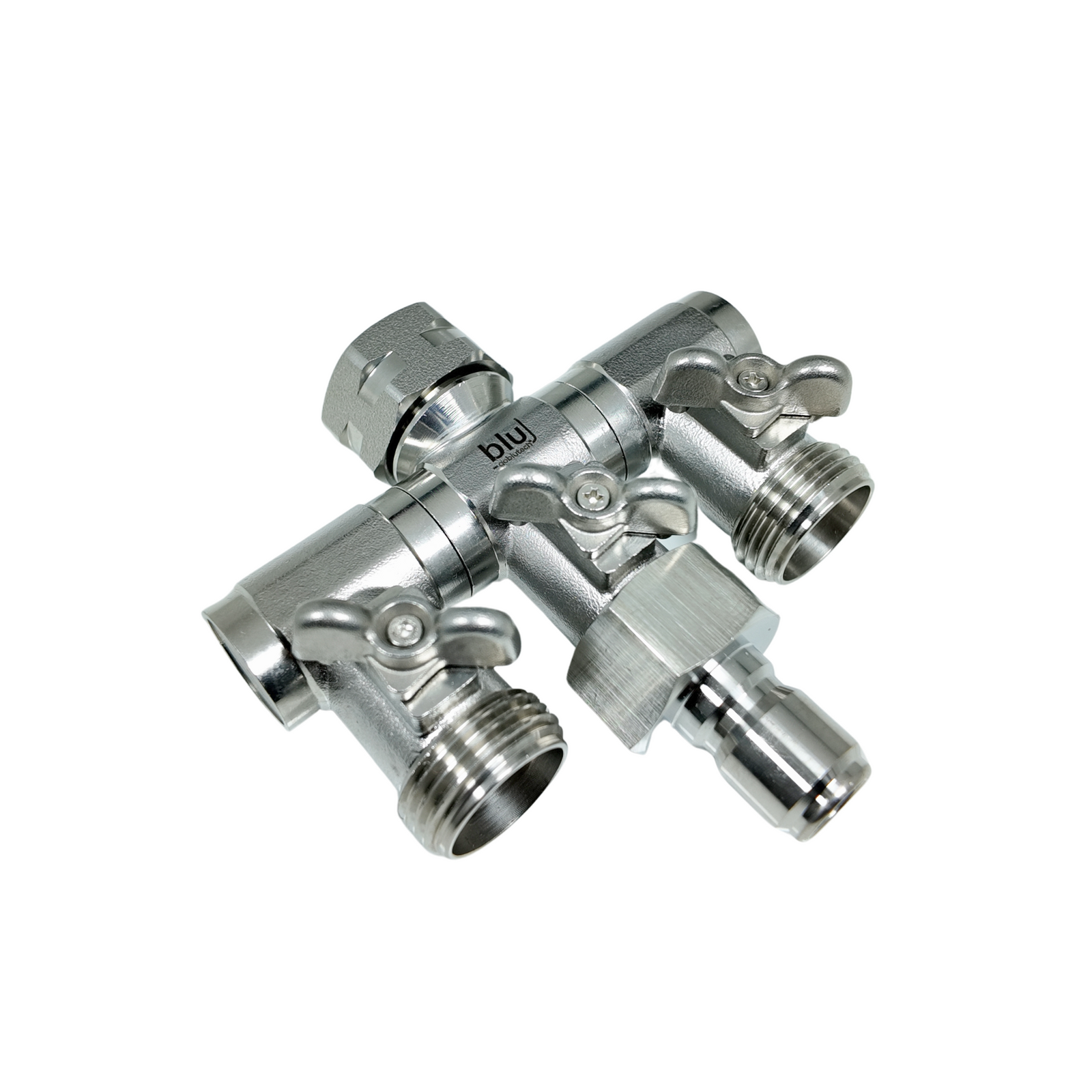 GoBluTech Stainless Steel 3 Way Splitter with Quick Connects – Blu ...