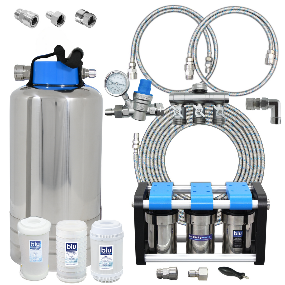 Blu Tech R3 ELITE Bundle | Fully Equipped 3-Stage Filtration System, W ...